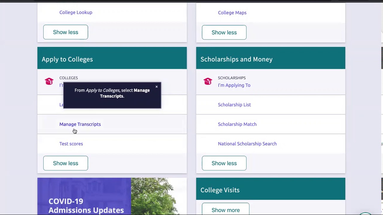 How to request Final Transcripts on Naviance
