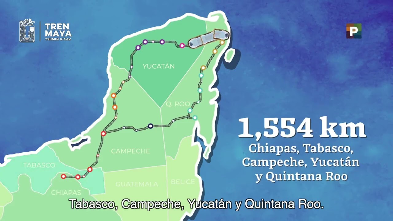 Ruta del tren maya - mapa