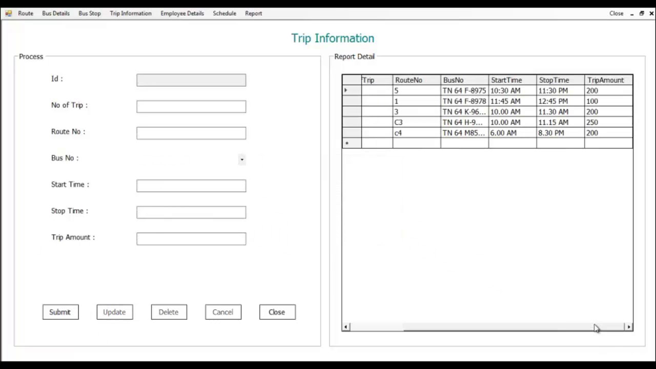 Bus Management System | Student Projects