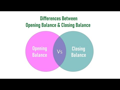 Differences Between Opening Balance and Closing Balance