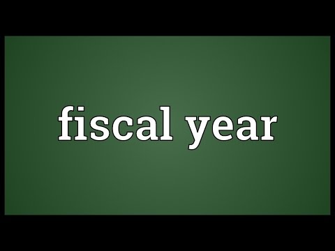 Fiscal year Meaning