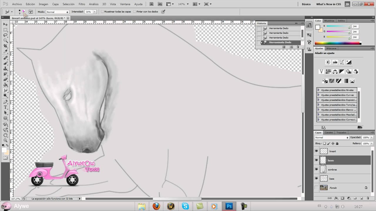 Proceso- dibujo yegua