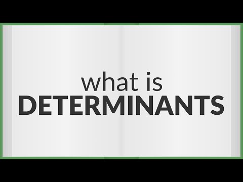 Determinants | meaning of Determinants