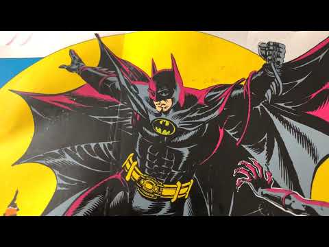 #73 Vintage newspaper, Tv Guide, Batman Returns placemat & plate