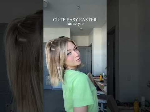 Cute Easter Hair Inspoπ·π£π€ #hair #hairstyle #easter #shorthair #tutorial #ponytail