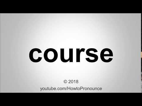 How to Pronounce course
