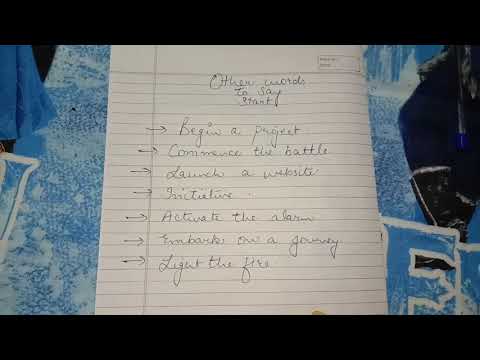 other words to say start