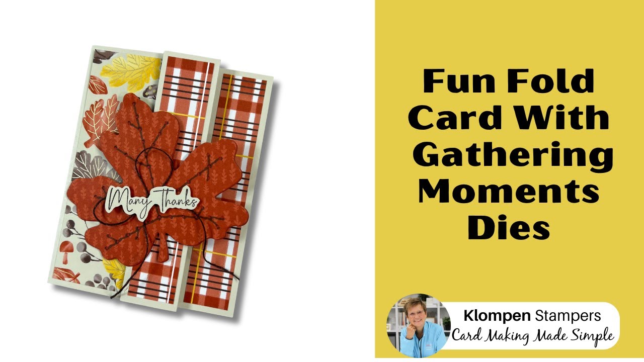 Easy Fun Fold Card Tutorial | Gathering Moments Dies + Fun Fold Template Book