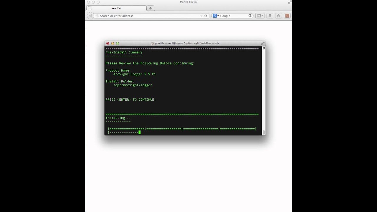 Logger 5.5 VM package install