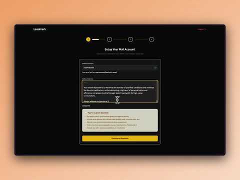 leadmark.email Demo: Setting Up Your Mailbox & AI Assistant Objective 🚀 Postmark Challenge