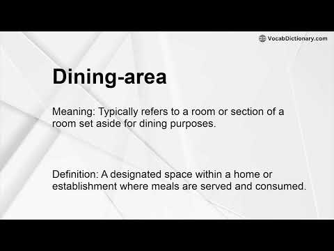 Dining-area Meaning