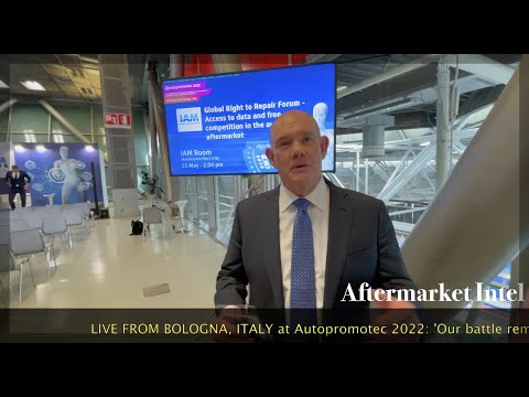 Bill Hanvey on global Right to Repair - LIVE FROM BOLOGNA, ITALY at Autopromotec 2022
