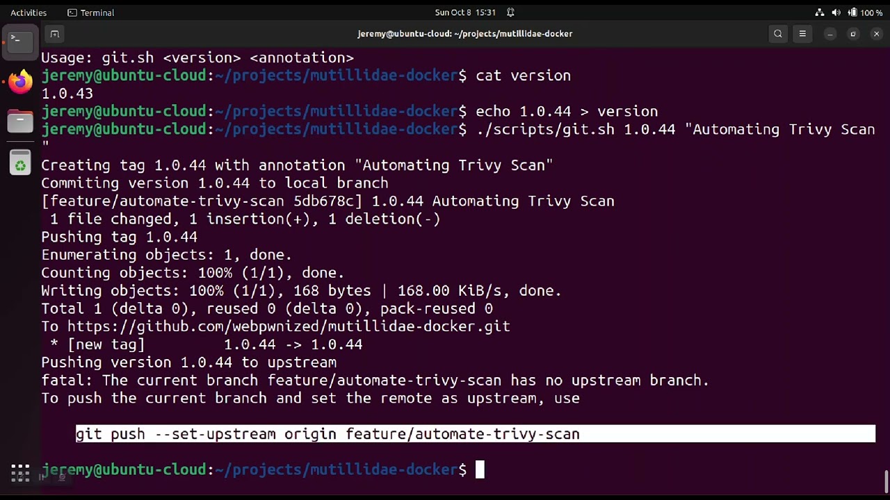 Automating AquaSec Trivy scan with GitHub Action