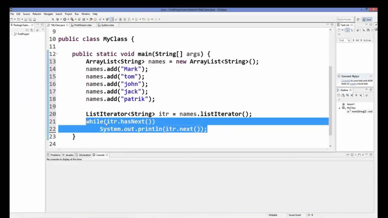 ListIterator in Java Java Tutorial 34