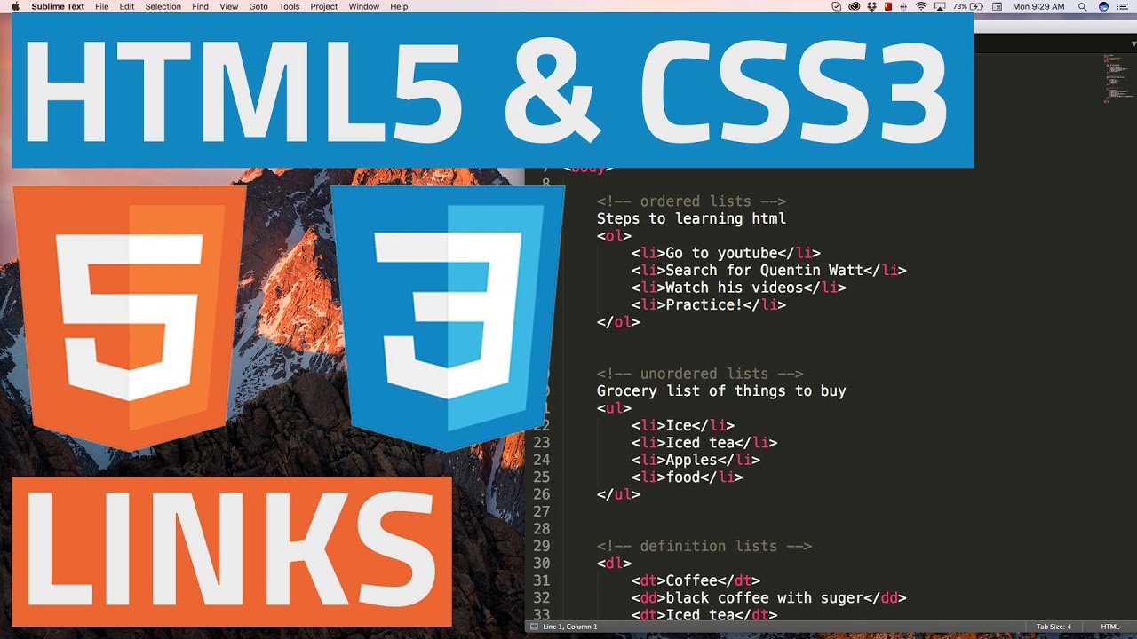 HTML5 and CSS3 beginner tutorial 7 - Links