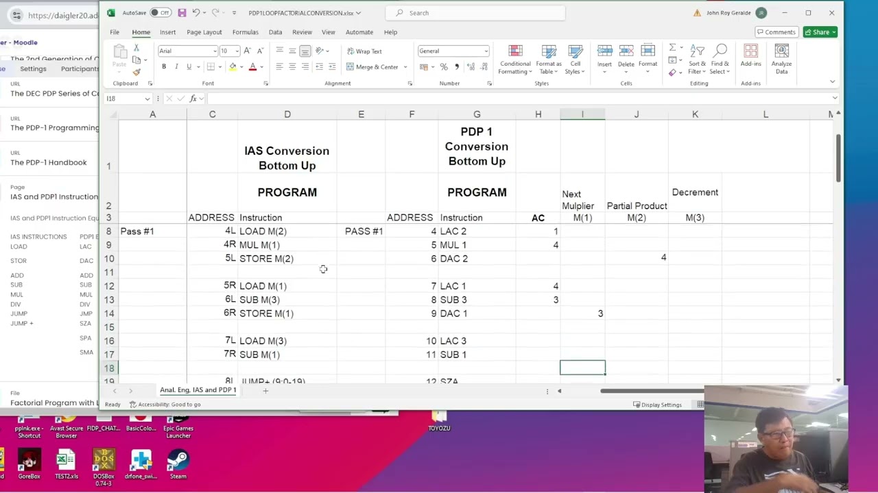 Programming the PDP 1 Computer