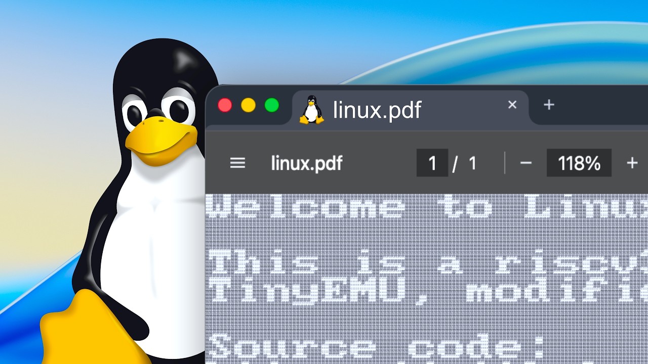 This is Linux Running on a PDF