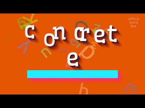 CONCRETE - HOW TO PRONOUNCE IT? #concrete