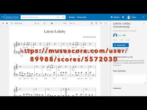 🎓Tutorial: How to use the Synthesia 🎹piano roll feature of 🎼MuseScore Tune: Lakota Lullaby