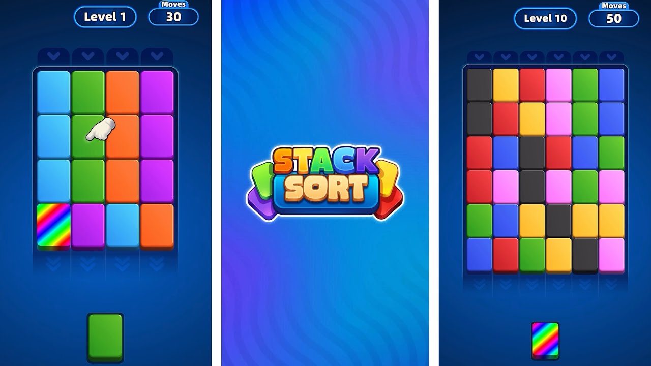 Stack Sort: Color Puzzle Levels 1-10 iOS Gameplay 