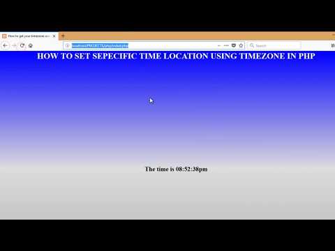 HOW TO SET SEPECIFIC TIME LOCATION USING TIMEZONE IN PHP
