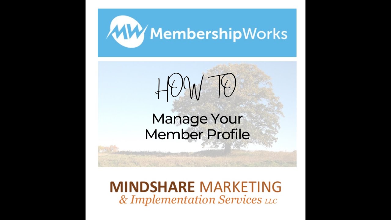 How to Manage Your Member Profile