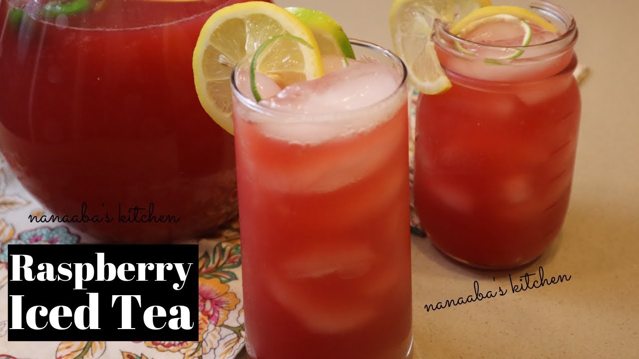 OMG!! The most Refreshing Iced Tea Recipe I Raspberry Iced Tea Recipe I Nanaaba's sweet sun Tea