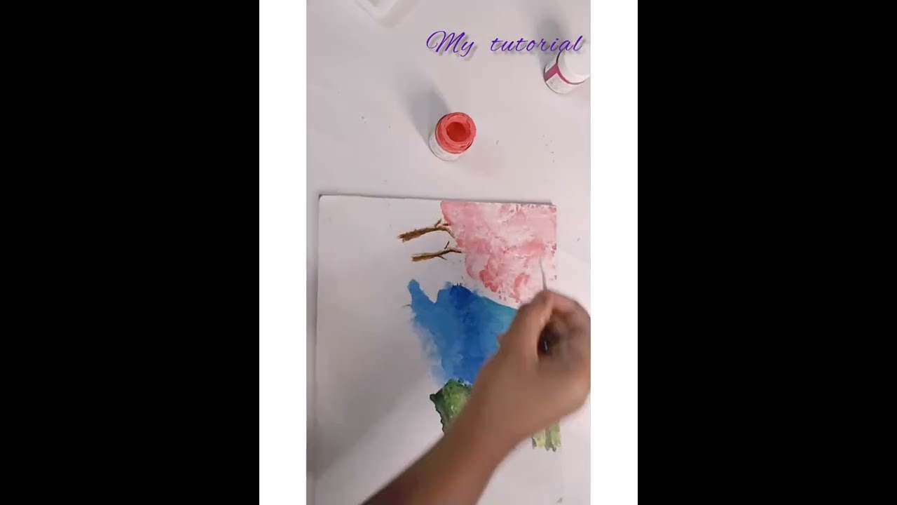 Nature  painting ideas in  #mytutorial  #shorts #painting