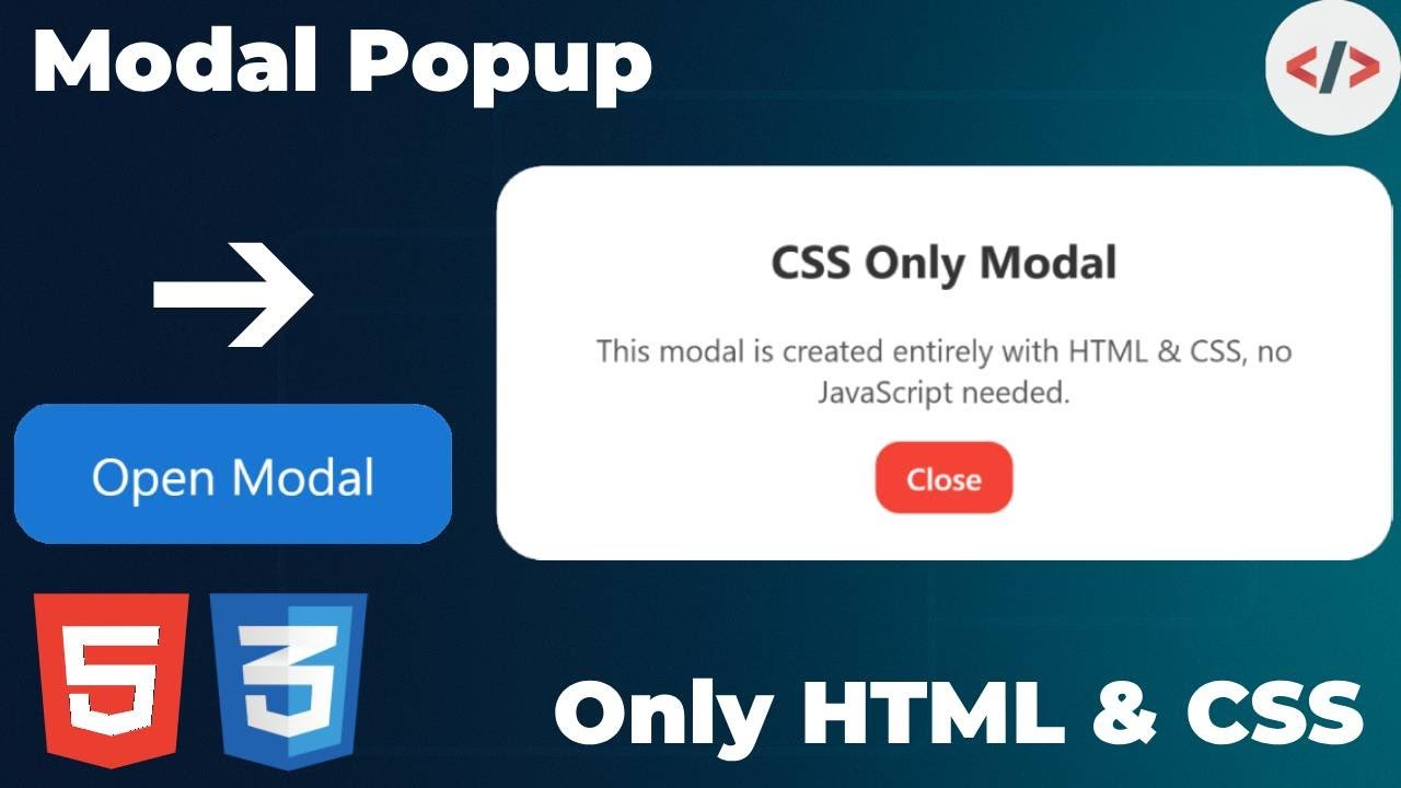 💻 Create a Modal Popup with HTML & CSS Only!