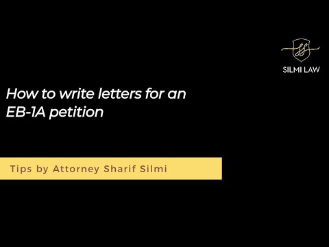 How to write letters for an EB-1A petition