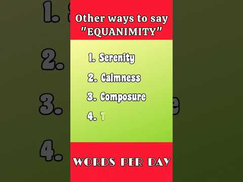 Another word for "EQUANIMITY" #englishlearners #englishlearning #youtubeshorts