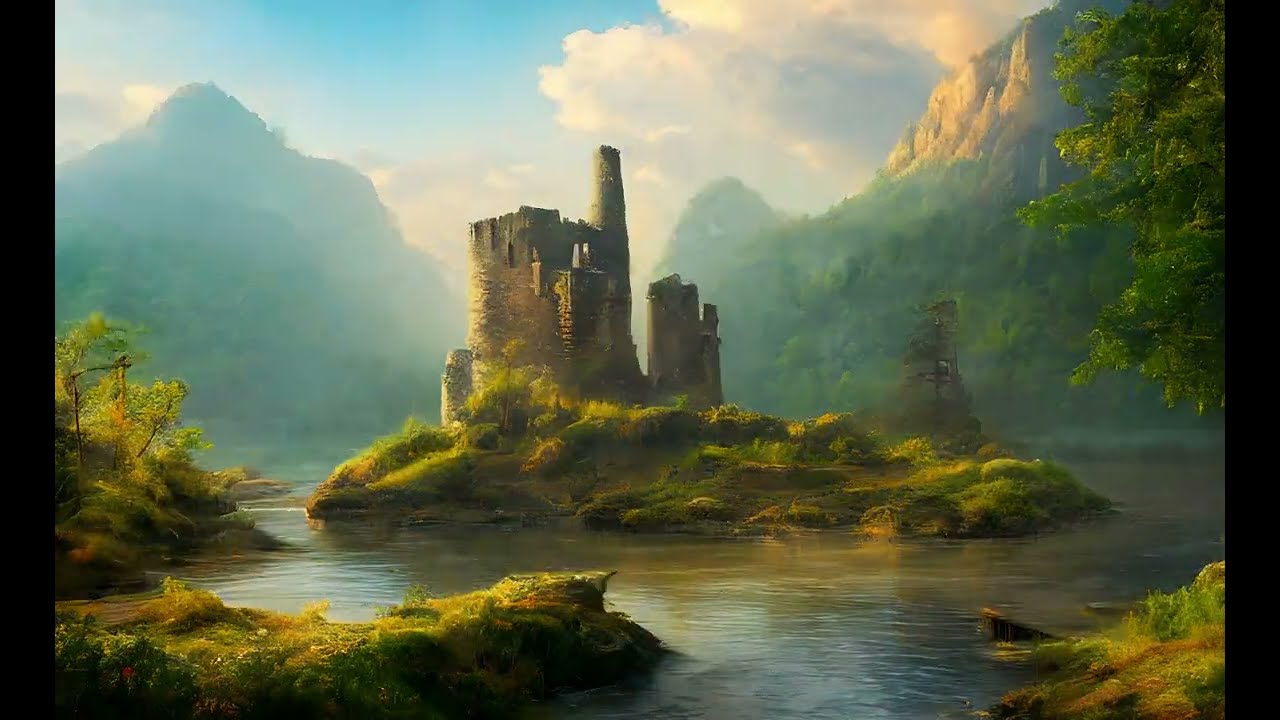 Stable Diffusion Morphs Imaginary Ruins of Medieval Castles - 4K AI Art interpolation video