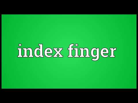 Index finger Meaning