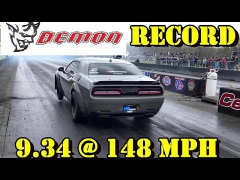 Tuned Dodge Demon Pulls 9.33s 1/4-Mile Pass for a New Record ...