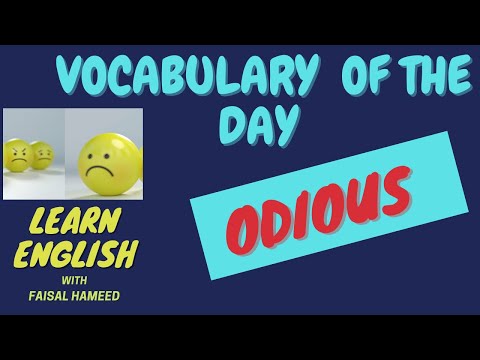 Odious| Learn GRE, GAT, NTS, CSS Vocabulary|Learn English Vocabulary