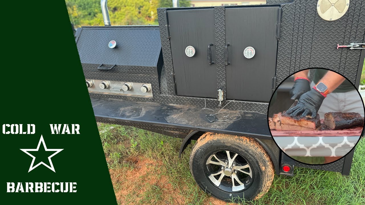 Blowin Smoke's custom offset smoker trailer: The ultimate weapon for pitmasters