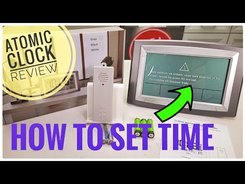 Atomic Clock with Outdoor Temperature by Wallarge Review & How To Set Time & Zone