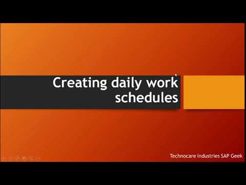 Creating daily work schedules