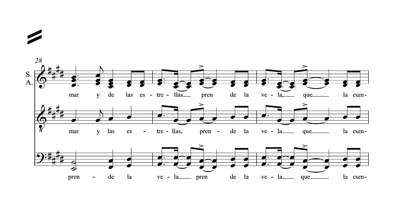 Prende La vela, Lucho Bermudez, arr. Alberto Carbonell y Roger Wesby