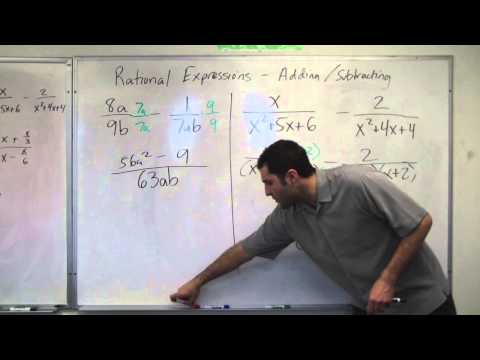 Intro to Adding and Subtracting Rational Expressions - Expii