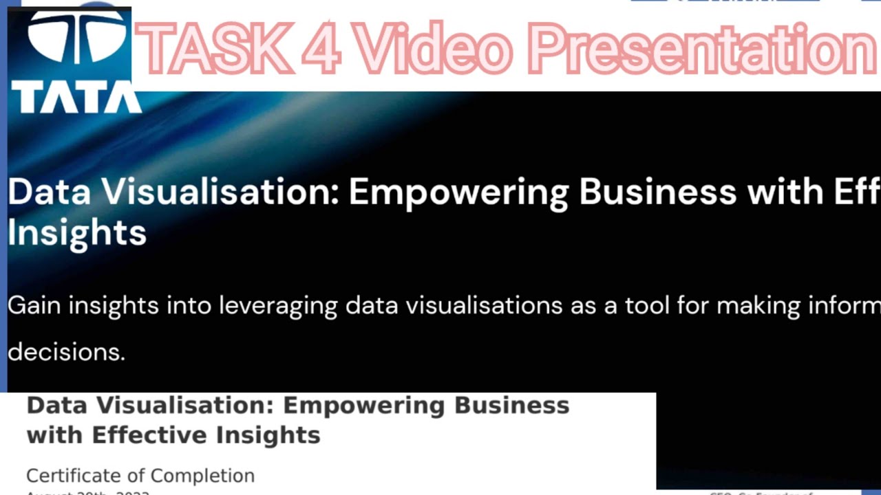 Task 4 TATA DATA VISUALISATION : Empowering business with effective insights | Data analytics intern