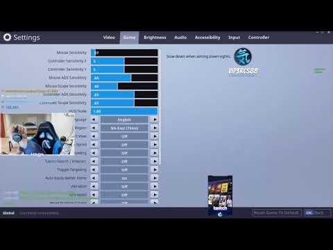 NINJA'S FORTNITE GAME SETTINGS! (Sensitivity, etc...)
