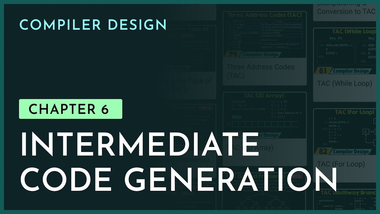 Intermediate Code Generation | Chapter-6 | Compiler Design | nesoacademy.org
