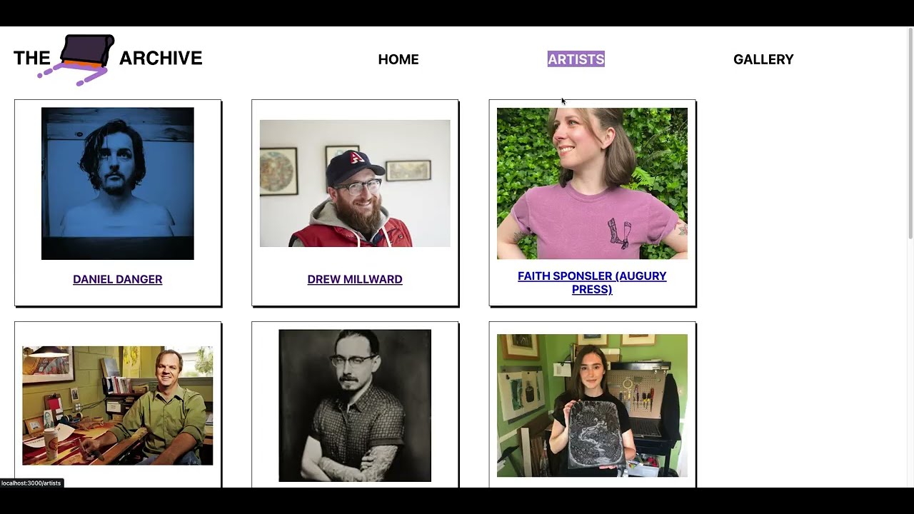 The Archive Art Web Application Demo