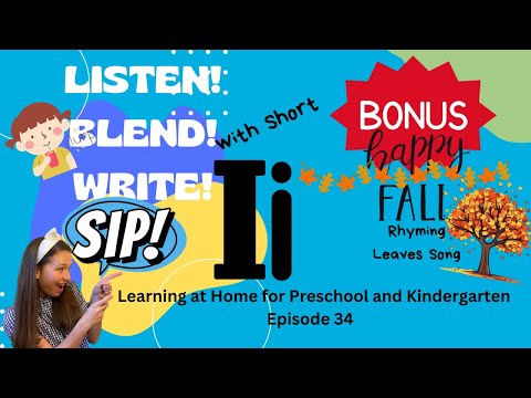 Rhyming Fall Words And Spelling With The Letter I For Toddlers And Kindergarten