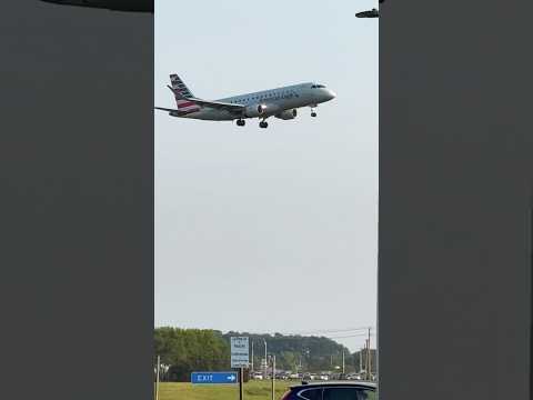 American Eagle E175 Landing at Bradley International Airport (BDL) #planespotting #americanairlines