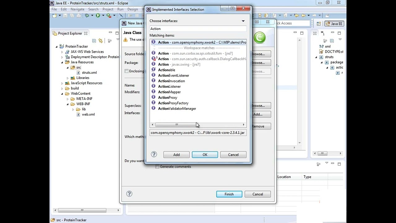struts 2 hello world example in eclipse