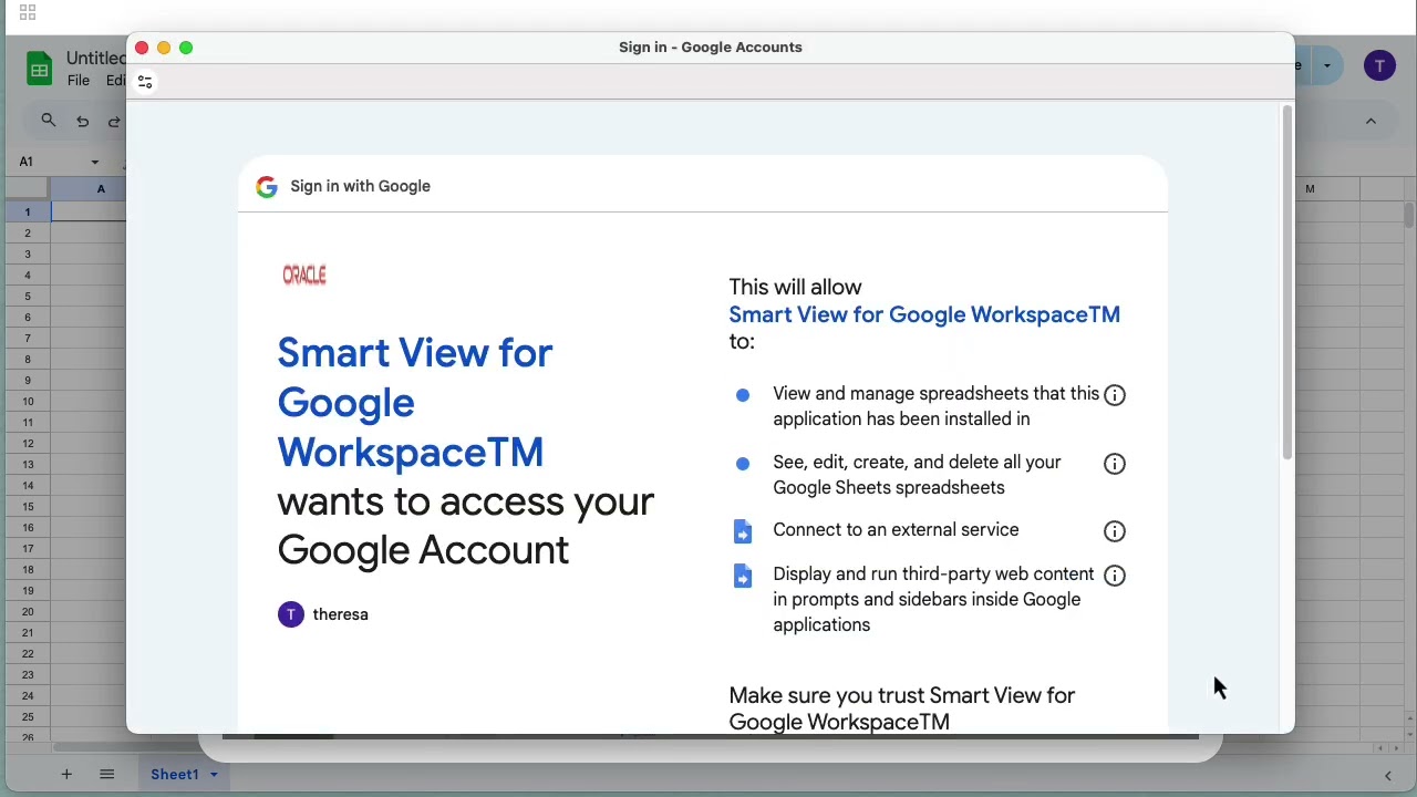 Setting Up Smart View for Google Workspace
