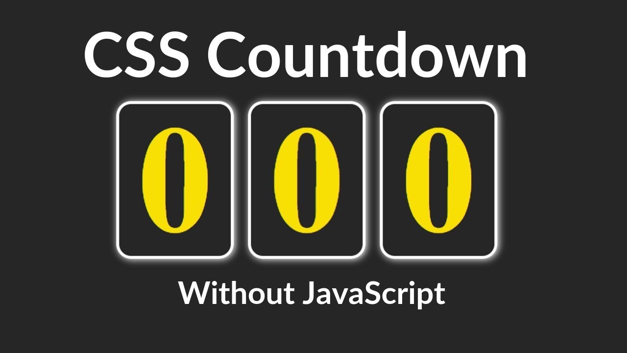 Pure HTML CSS Number (COUNTDOWN) - CSS Animation Effects | No JavaScript | Webdesign Tutorial