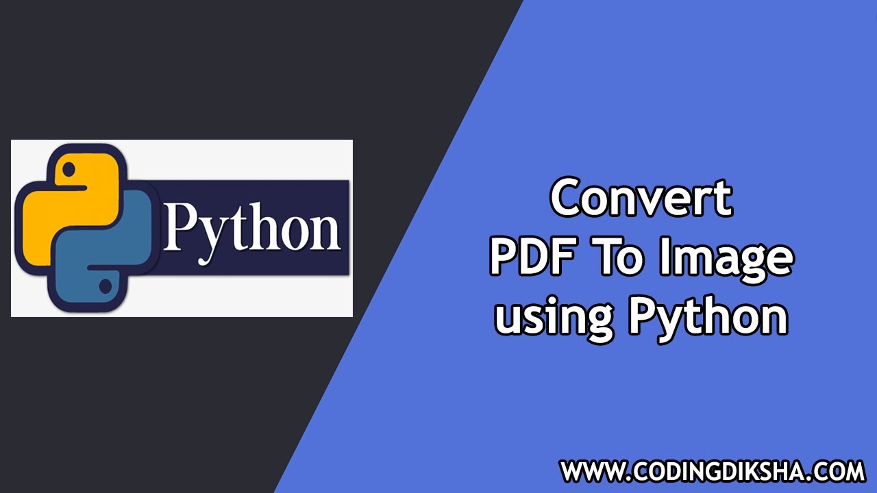 Convert PDF to Image using Python pdf2image Library